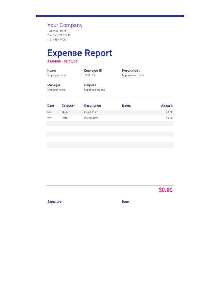 Expense Report - Expense Report | PDF