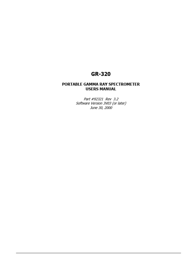 7 Portable Spectrometer Gr320 Pdf Menu Computing Computer Keyboard