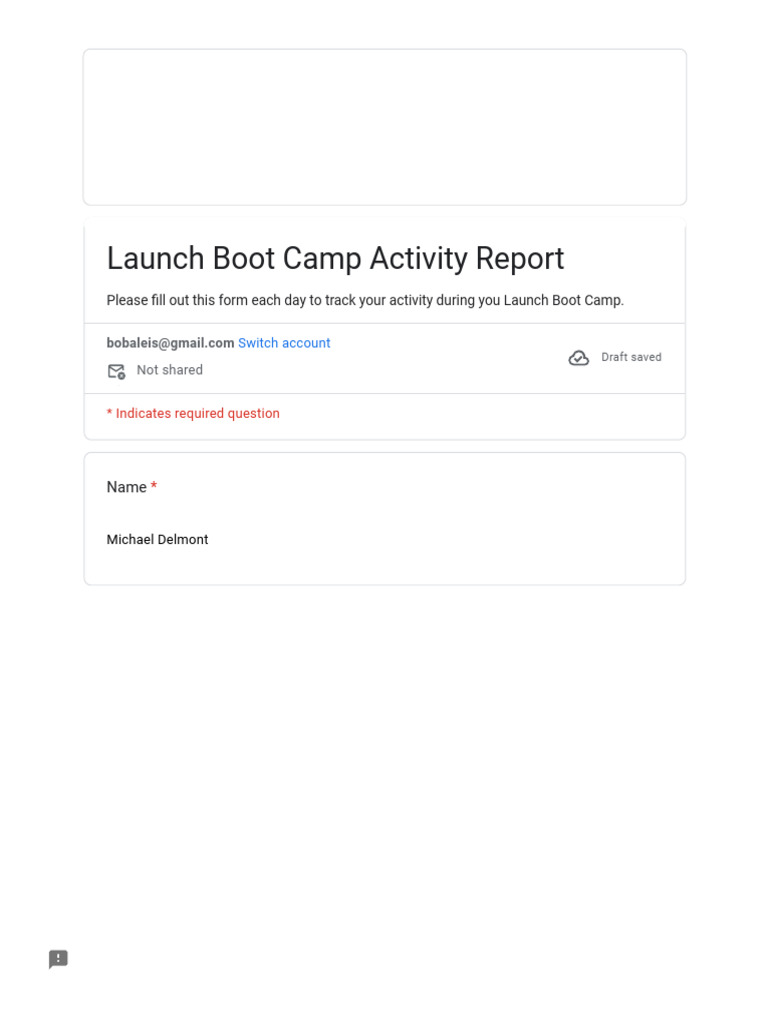 Launch Boot Camp Daily Activity Tracker | PDF