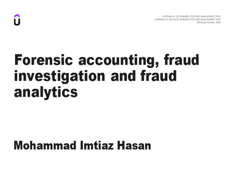 Forensic Accounting. Imtiaz | PDF