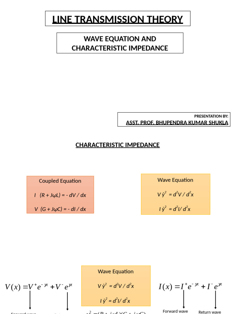 4 Wave Equation Pdf Transmission Line Motion Physics