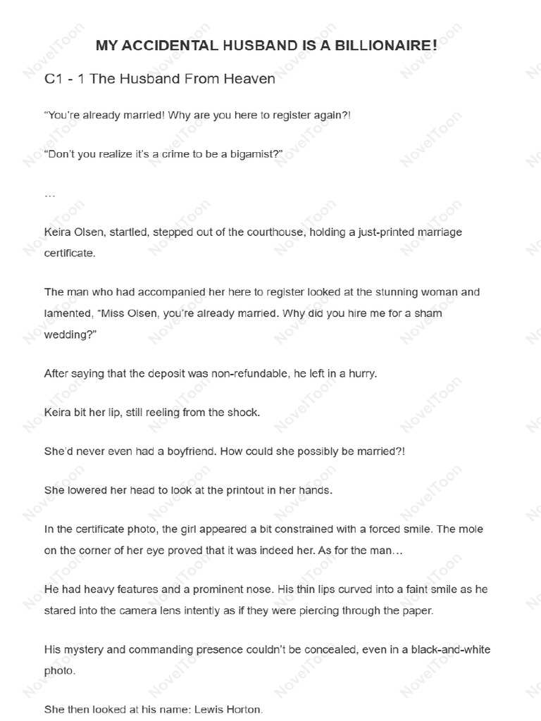 My Accidental Husband Is A Billionaire | PDF