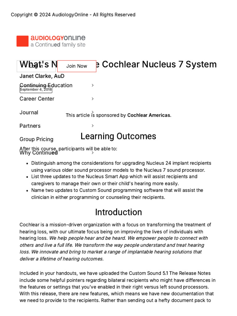 Cochlear Nucleus 7 Mapping Software | PDF | Ios | Android (Operating System)