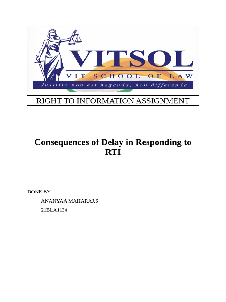 Consequences of Delayed RTI Responses | PDF | Public Law | Justice