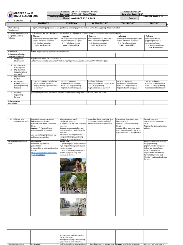 Esp-6-Dlp - Week 7 | PDF