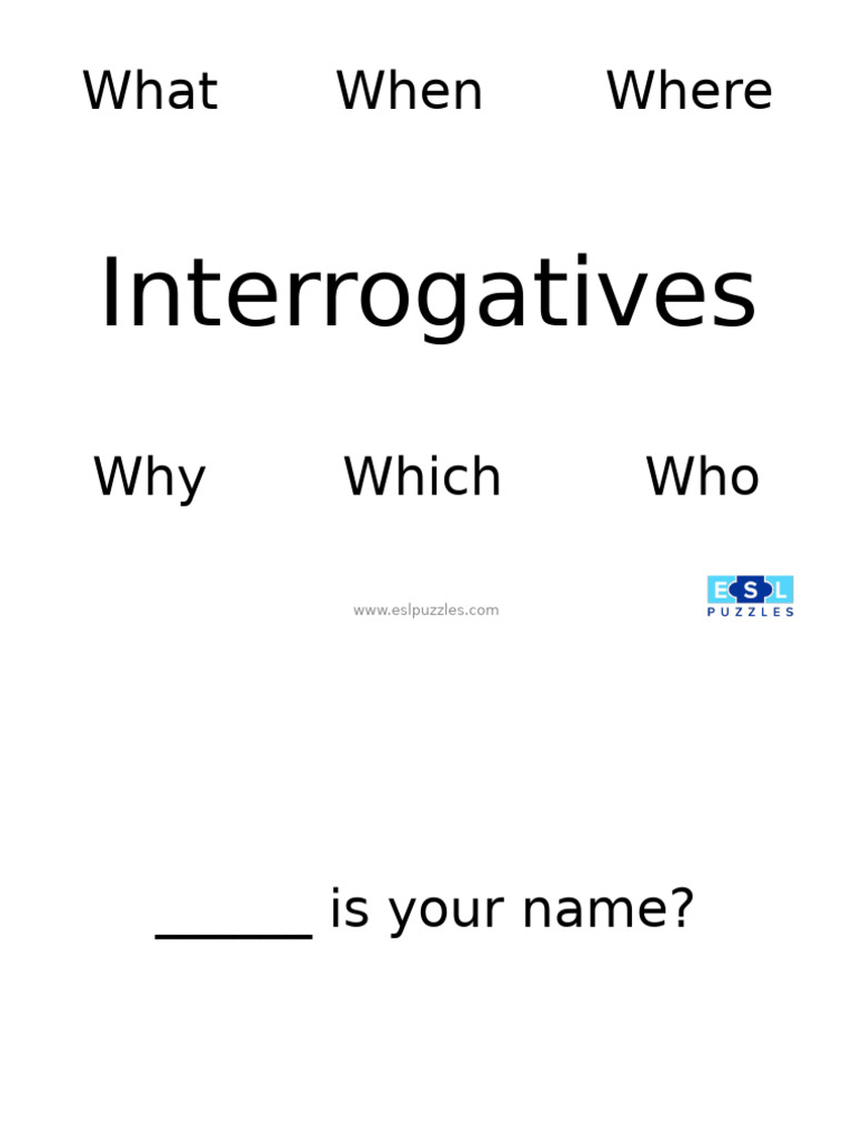 ESL Interrogative Questions Guide | PDF