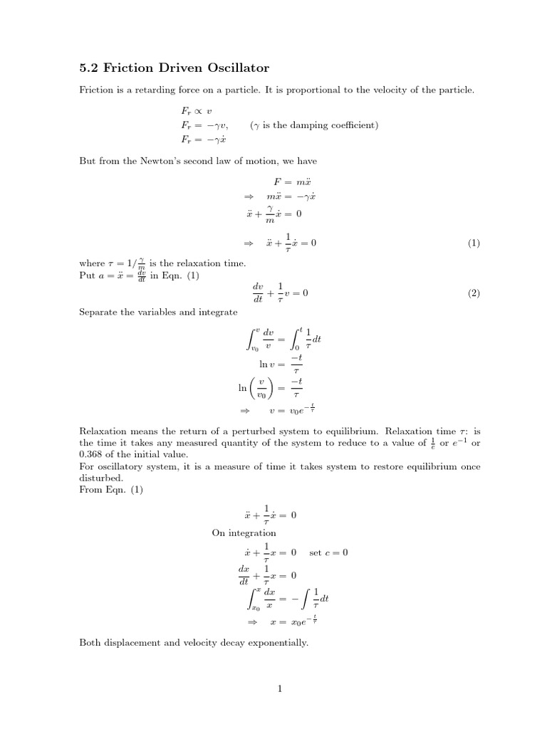 Lecture_5_B | PDF | Damping | Oscillation