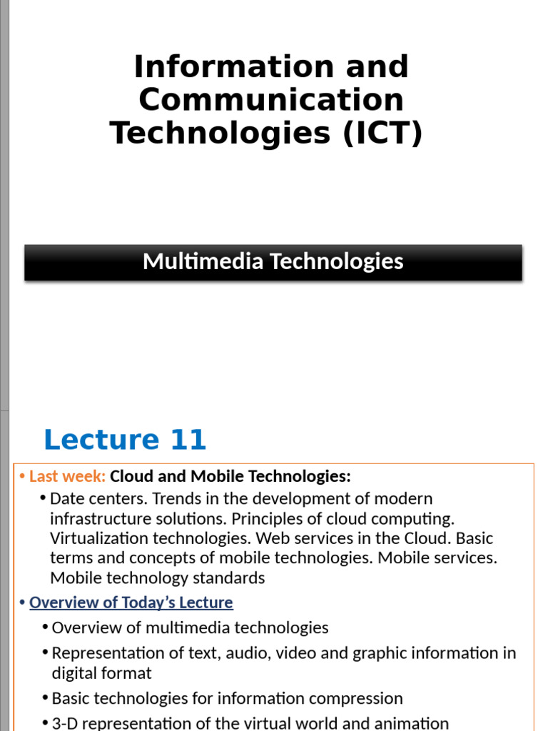 11 Multimedia Technologies | PDF | Multimedia | Data Compression