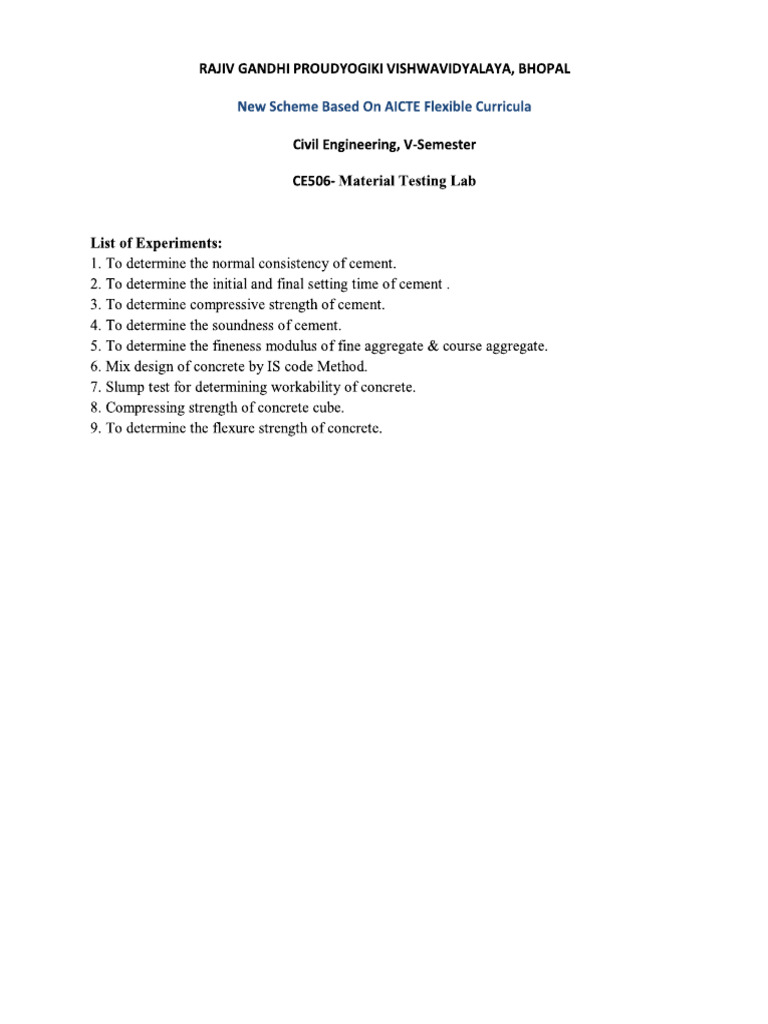 CE506 - Material Testing Lab | PDF