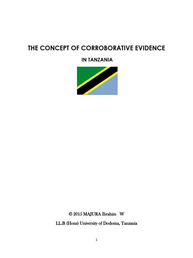 The Concept of Corroborative Evidence in | PDF | Confession (Law ...