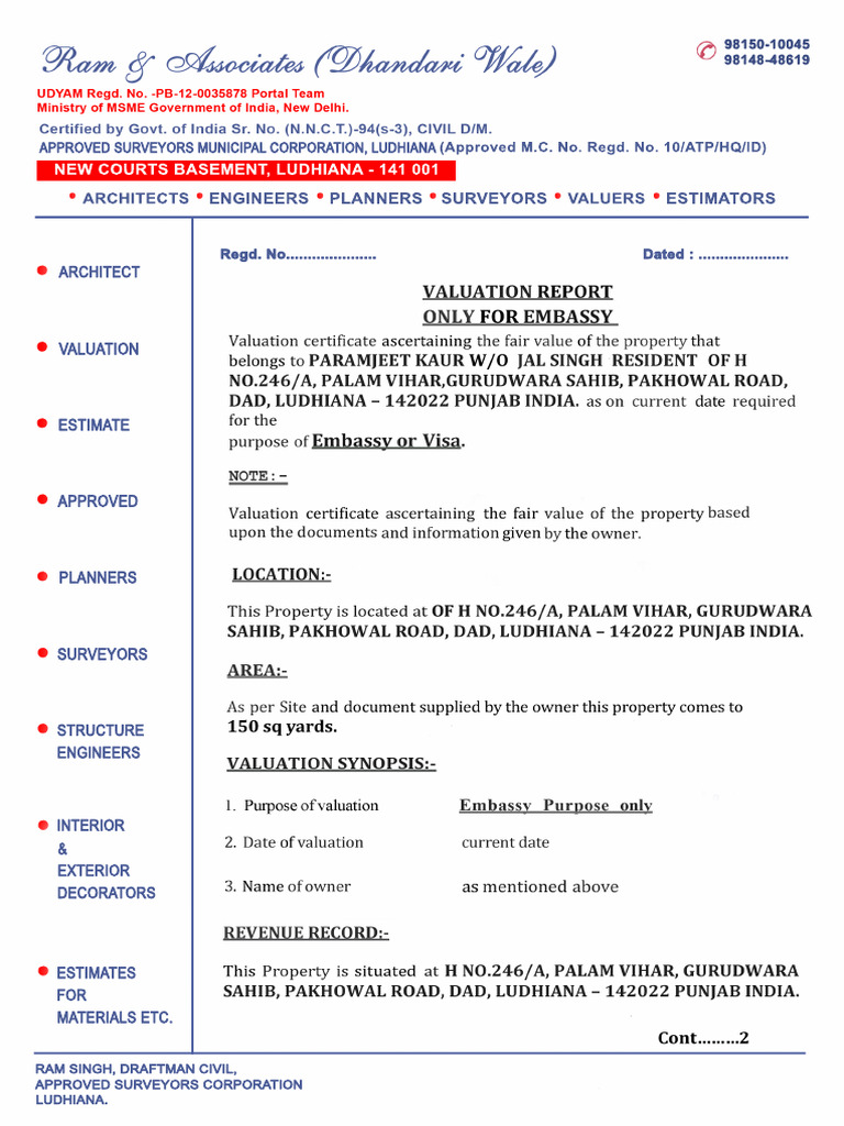 Paramjeet Kaur Property | PDF