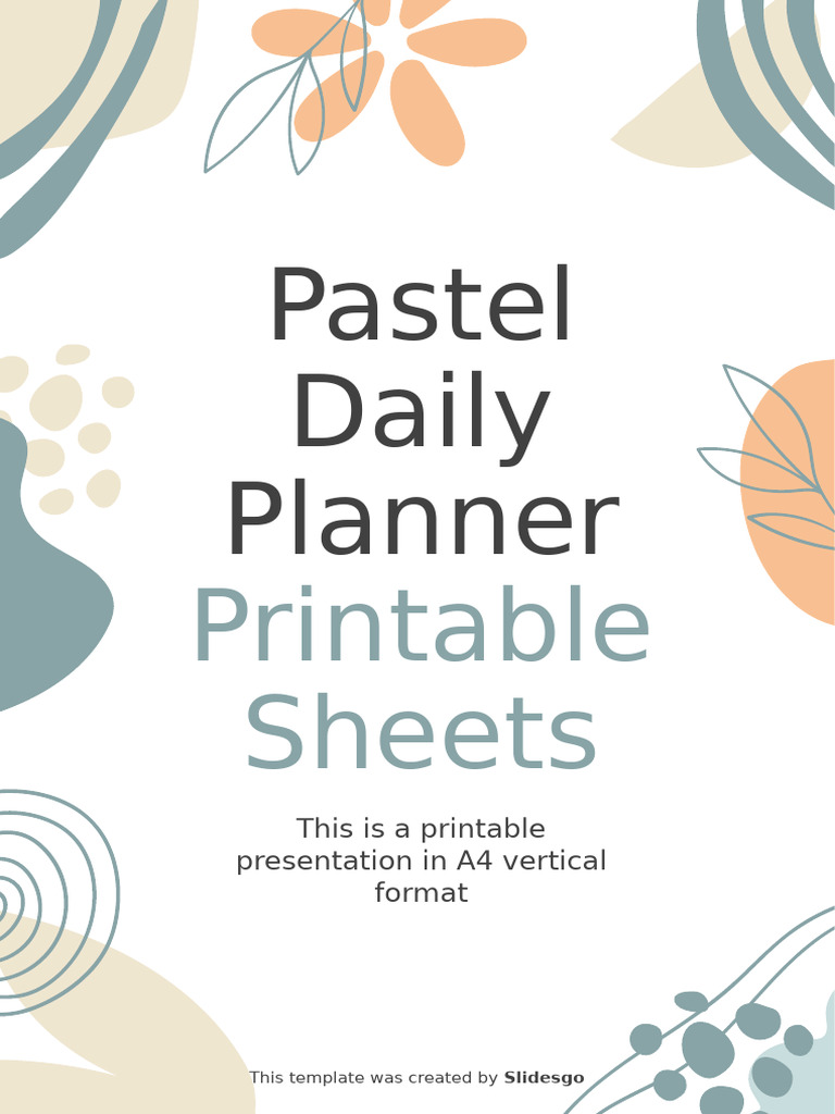 Pastel Daily Planner Printable Sheets by Slidesgo | PDF | Planets ...
