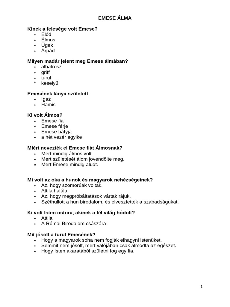 Emese Álma | PDF