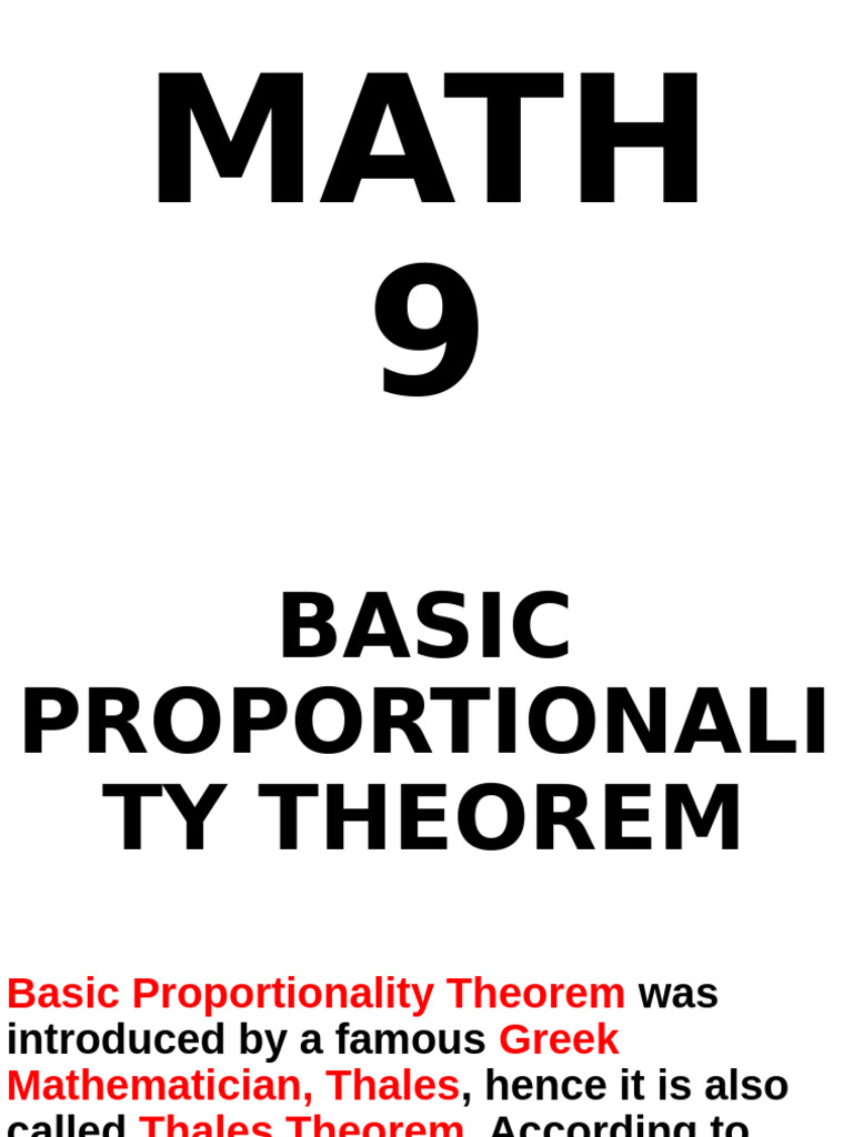 Math 9 Basic Proportion 7 | PDF