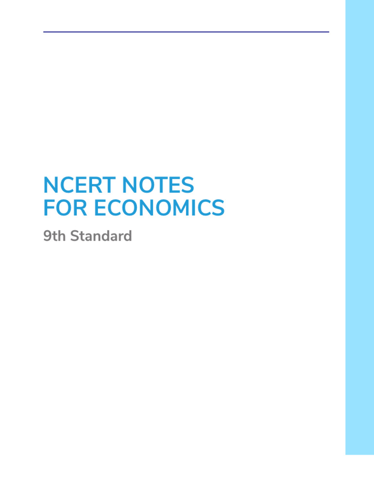 Ncert Economy Class 9 Index | PDF