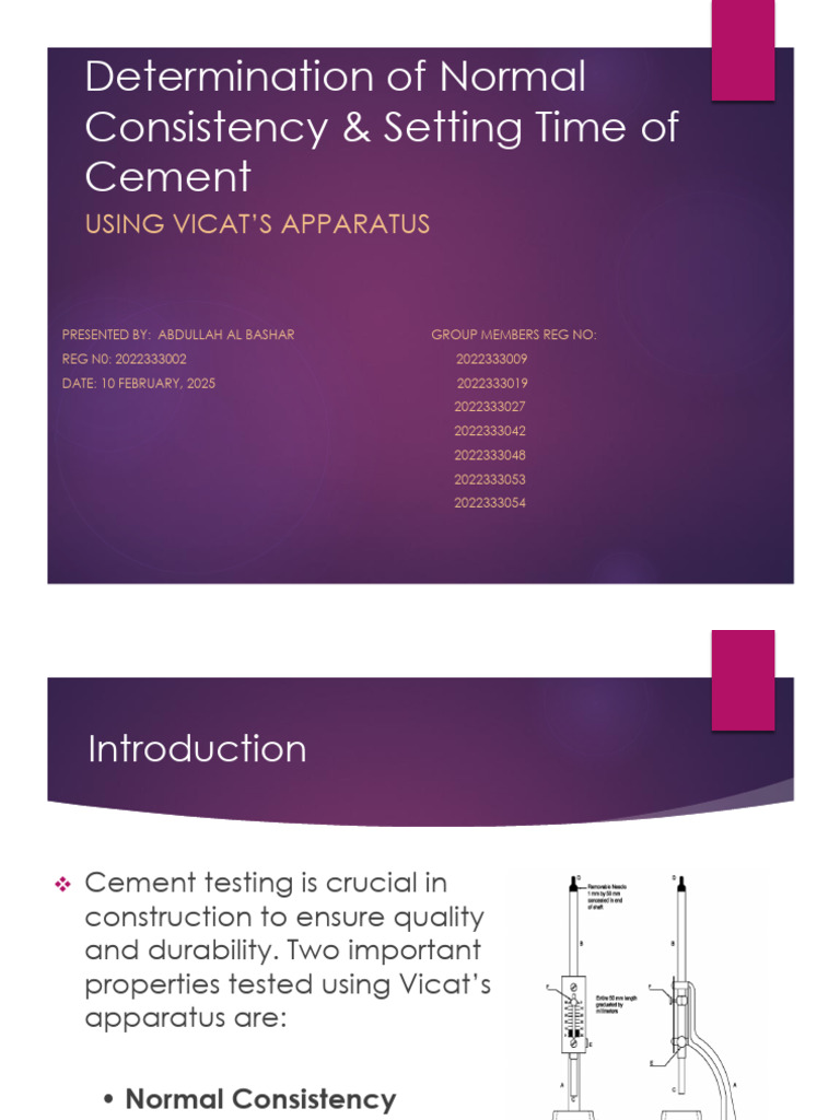 Cement Tests Presentation C2 | PDF | Cement | Composite Material