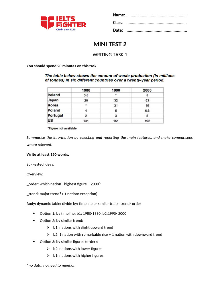 Mini Test 2 - New + Suggestion | PDF