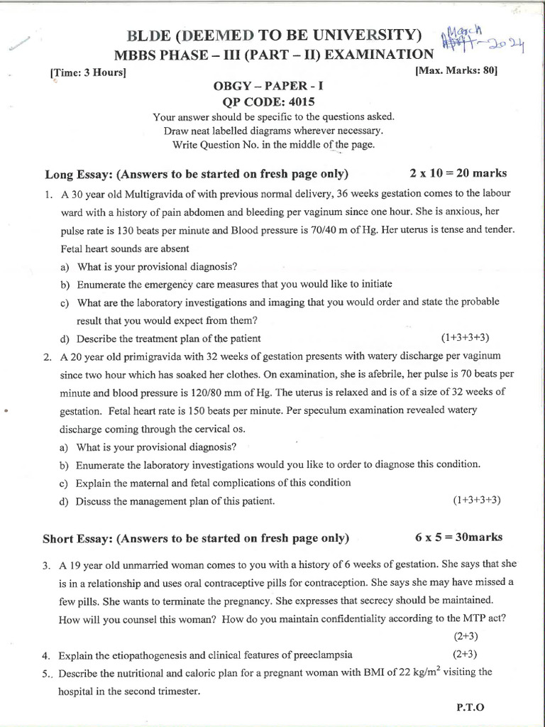 Obgy March 2024 | PDF