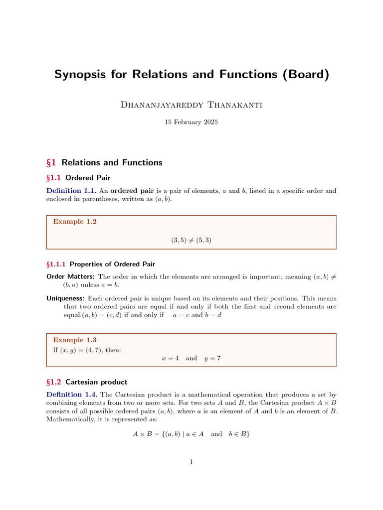 Understanding Relations and Functions | PDF | Function (Mathematics ...