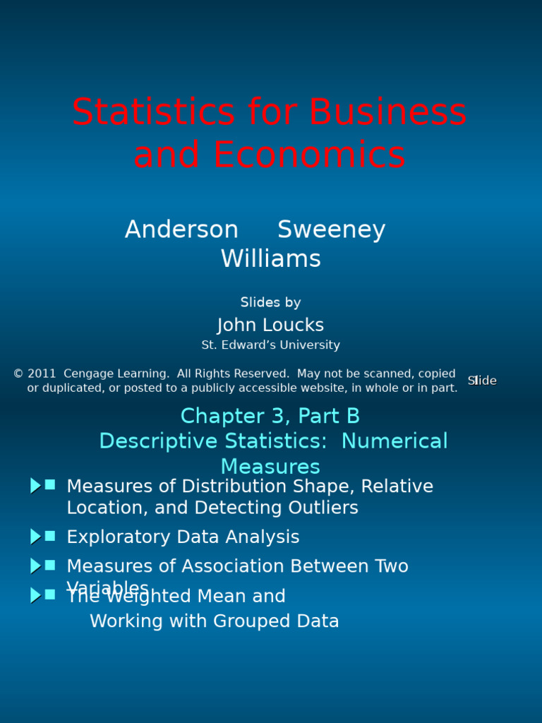 Chapter 3B | PDF | Weighted Arithmetic Mean | Statistical Theory