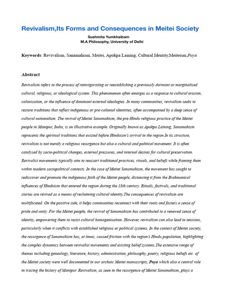 Revivalism | PDF | Deities