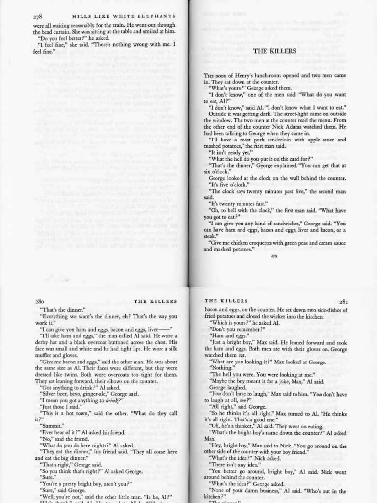 Hemingway.+The+Killers | PDF | Ernest Hemingway