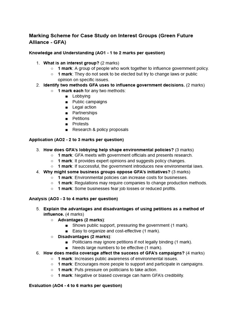 Marking Scheme - Csae Study | PDF | Policy | Economies