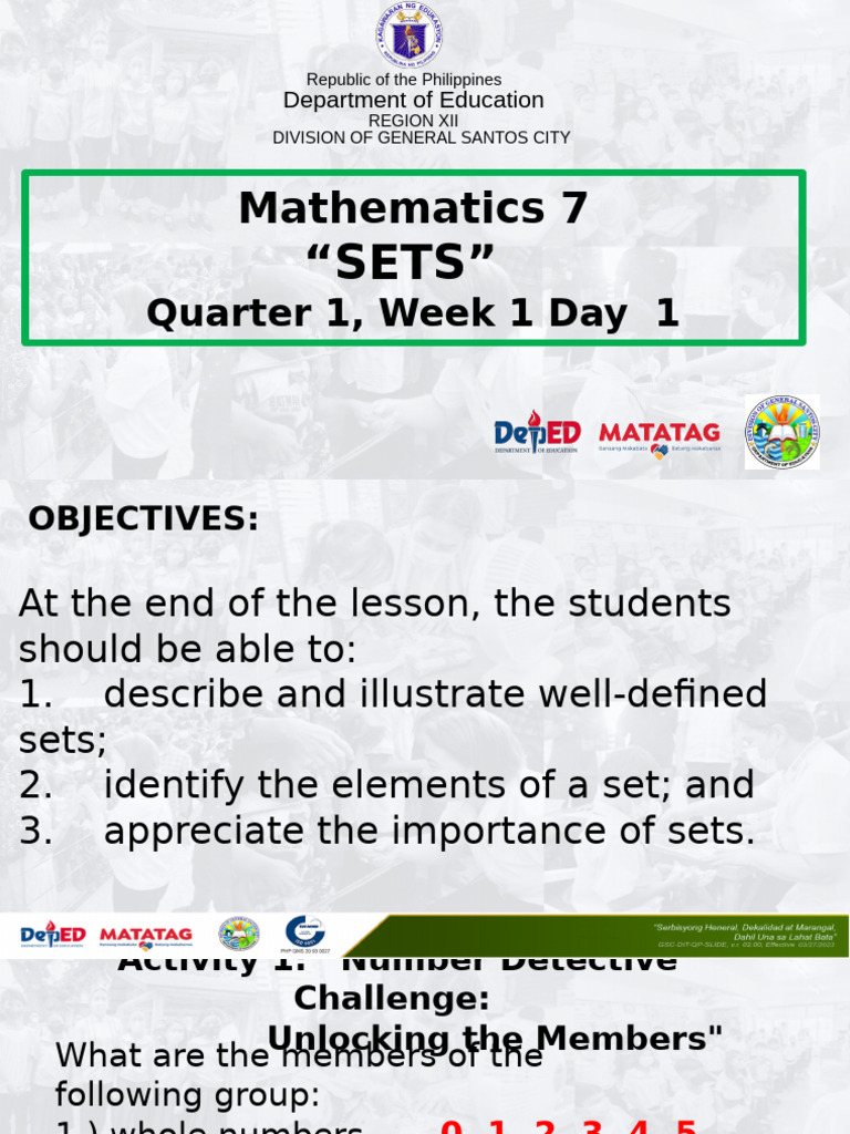 Jamio Rubinos PPT Math 7 Week 1 Day 1 Final | PDF | Ellipsis