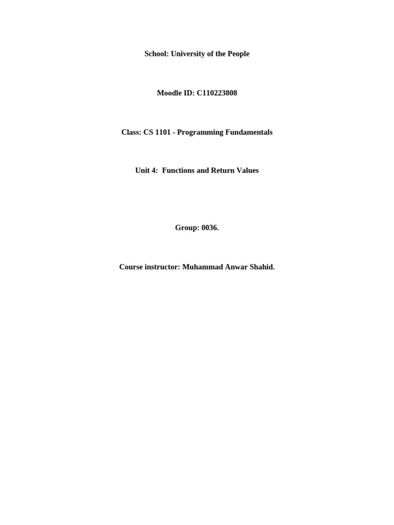 Unit 4 Programming Assignment Pdf Prime Number Computer Programming 6023