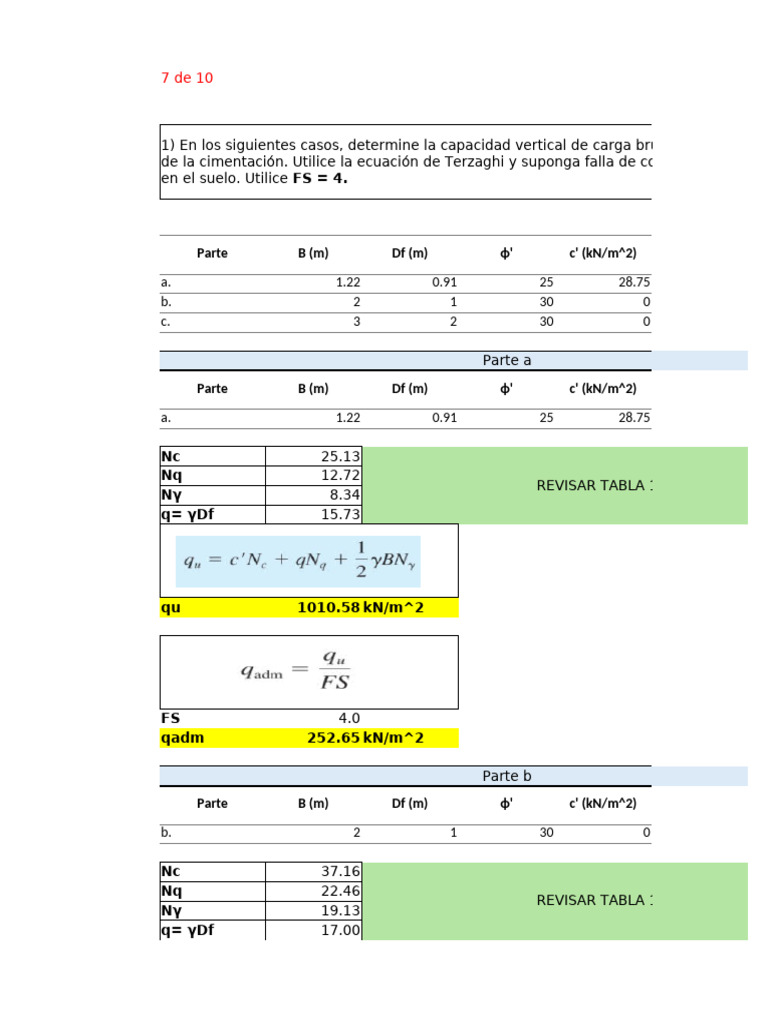 Mecanica de Suelo II - Quiz 7 | PDF