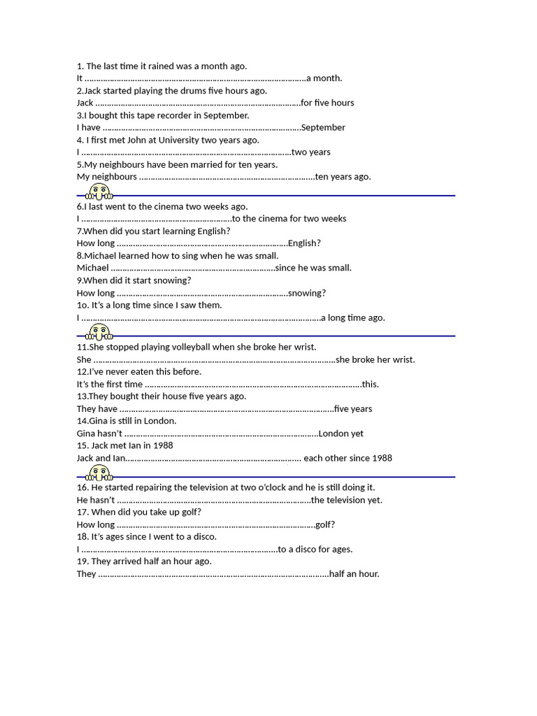 Transformations Tenses | PDF