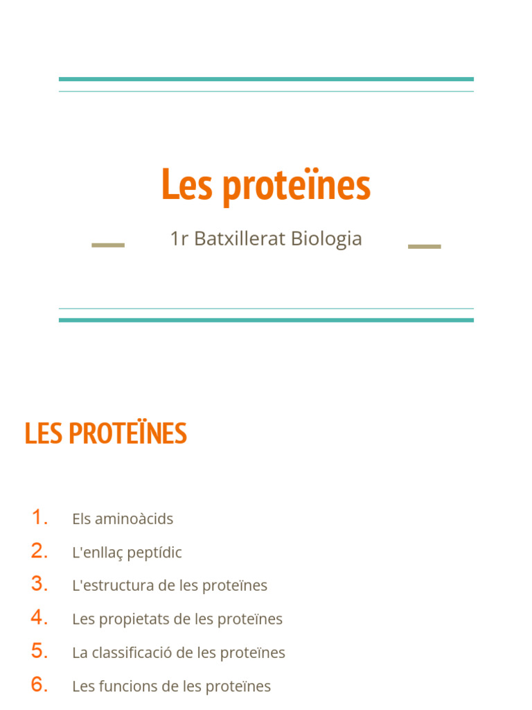 Tema 3.1 Proteines 2425.Pptx | PDF