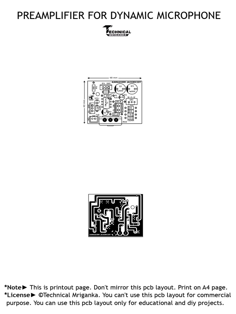 Preamplifier Board for Dynamic Microphone Technical Mriganka | PDF