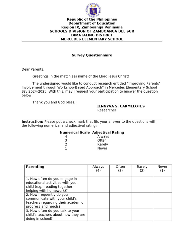 Updated Action - Research - Questionnaire | PDF