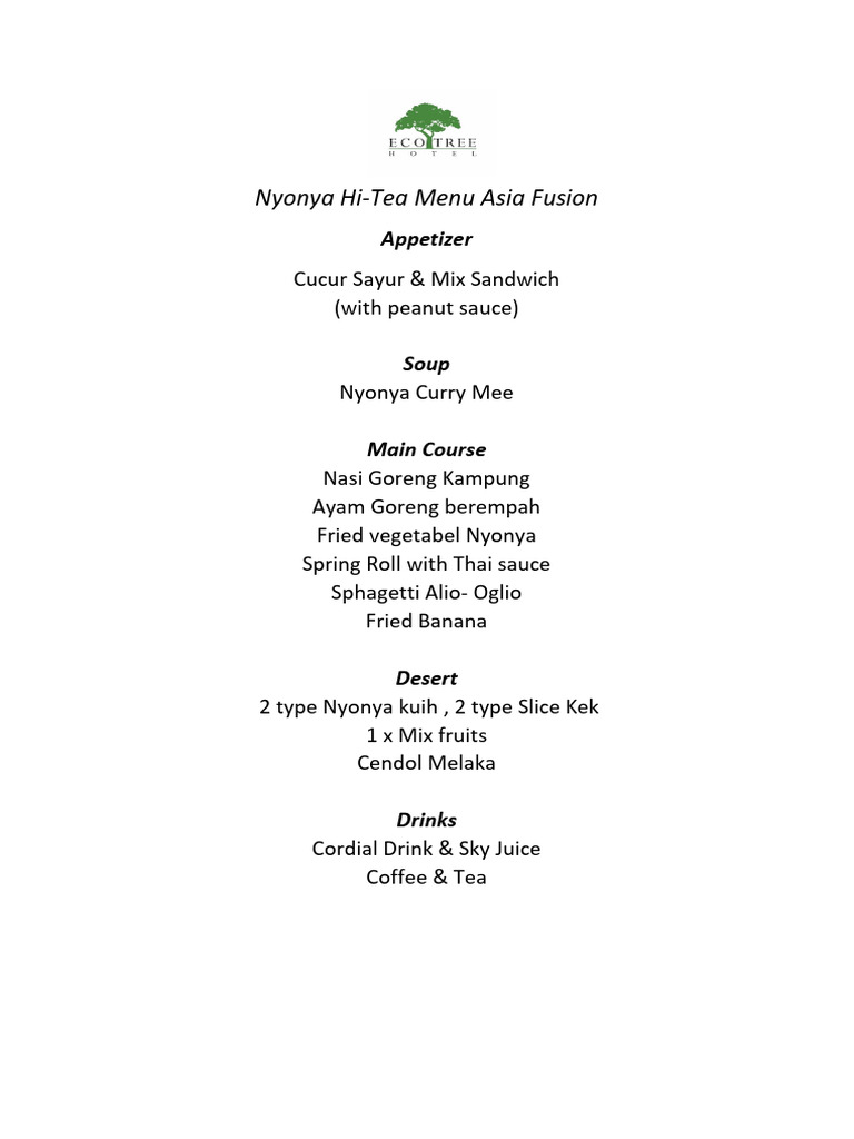 Nyonya Hi-Tea (B) | PDF