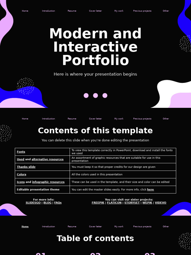 Modern and Interactive Portfolio by Slidesgo | PDF | Leadership ...