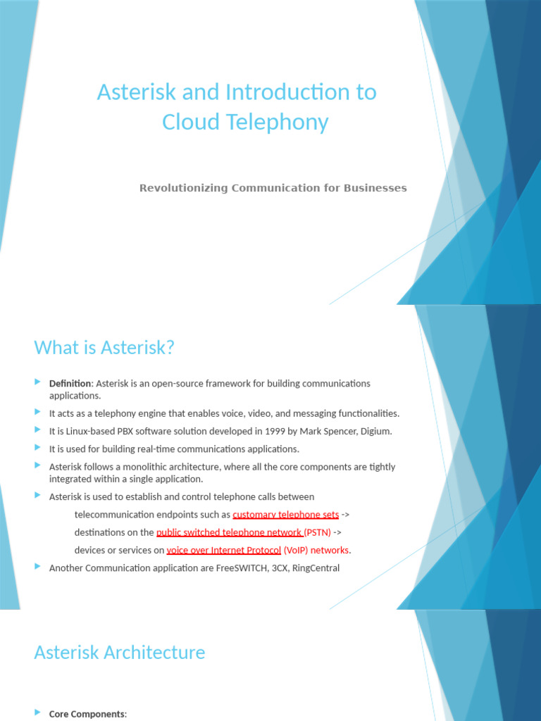 Asterisk & Cloud Telephony Guide | PDF | Voice Over Ip | Telephone