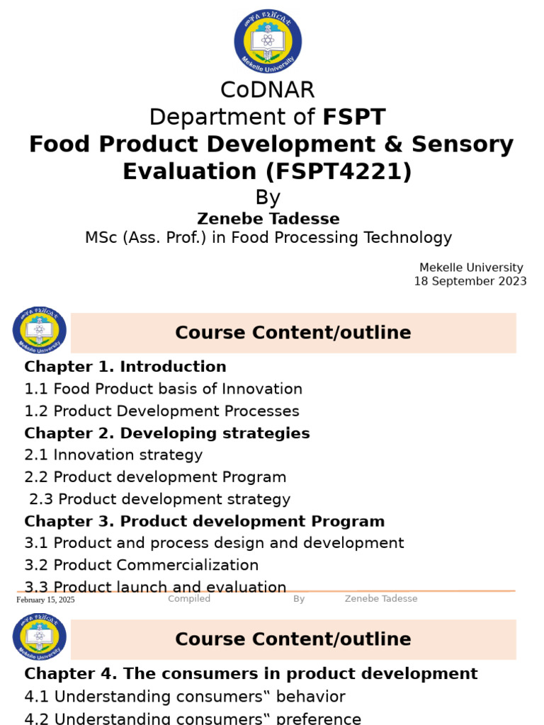 Food Product Development and Sensory Evaluation | PDF | Shelf Life ...