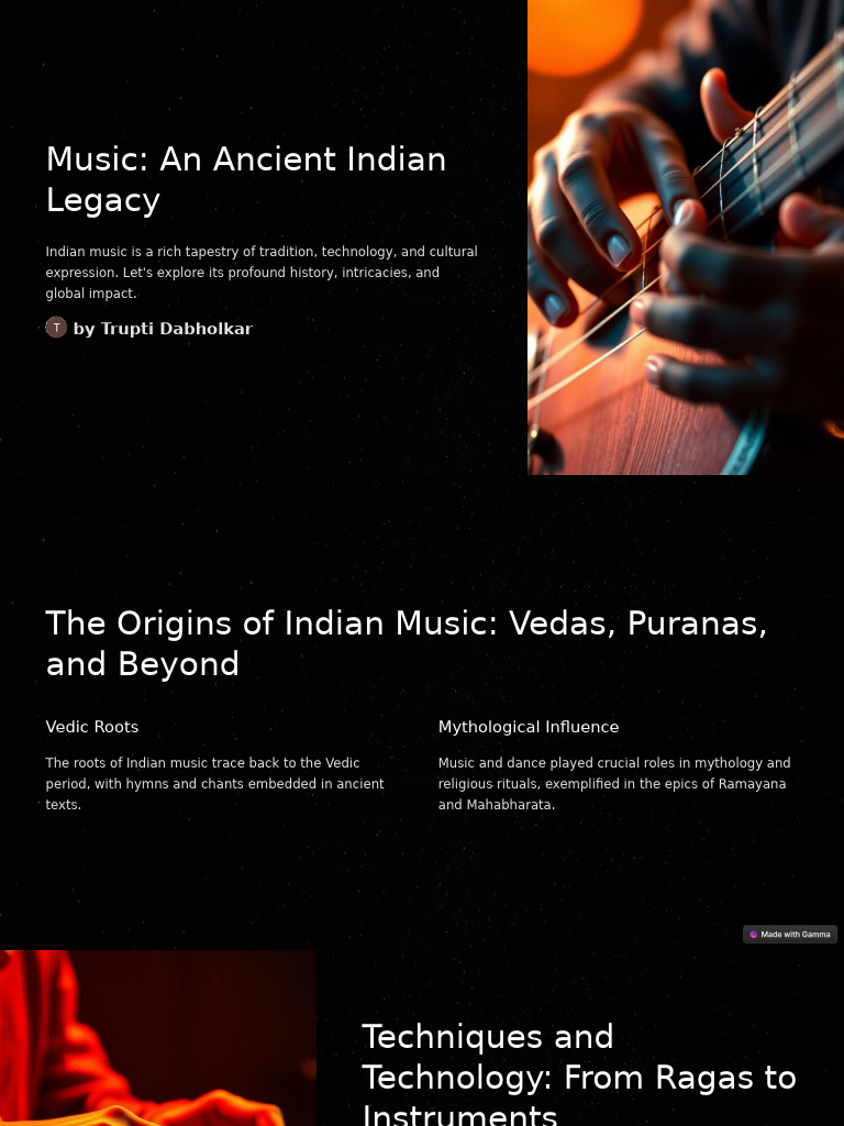 Music An Ancient Indian Legacy | PDF | Vedas | Performing Arts