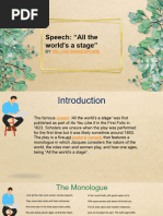All The World's A Stage by William Shakespeare - Poem Analysis | PDF ...