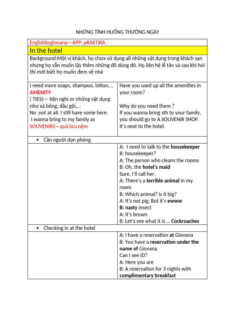 Daily Situations | PDF