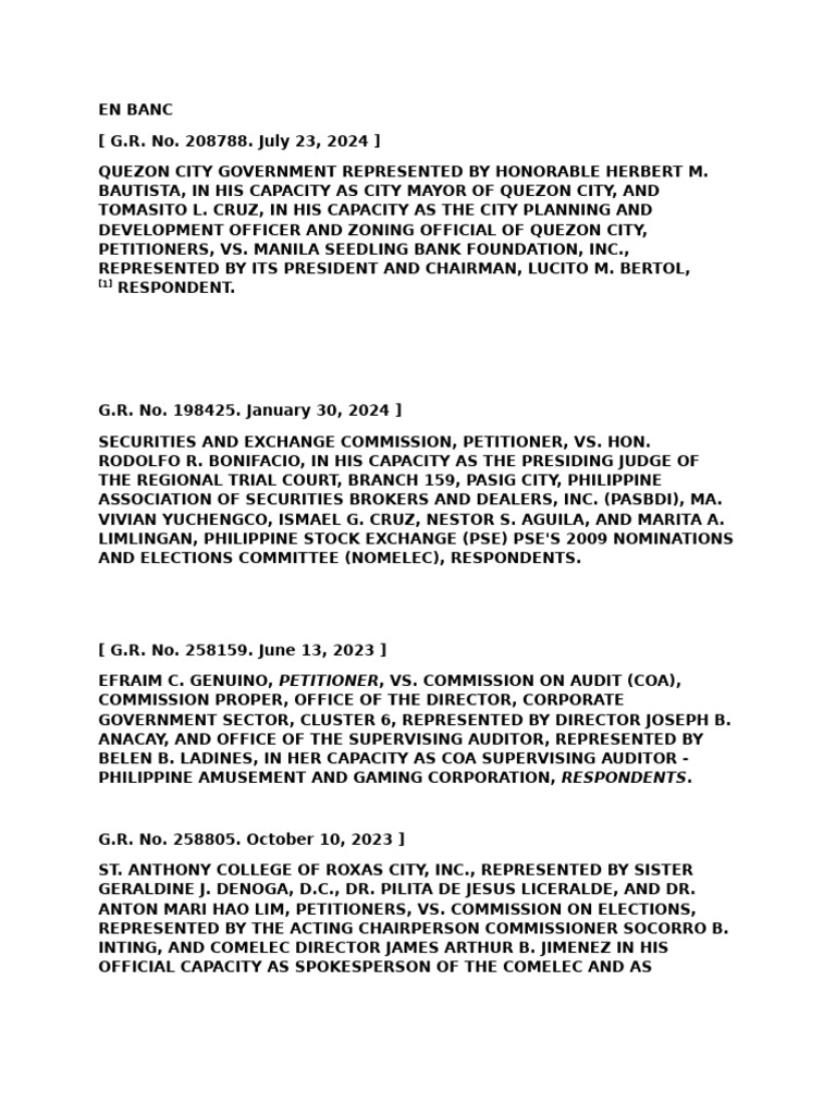 Consti Cases List | PDF | Commission On Elections (Philippines ...