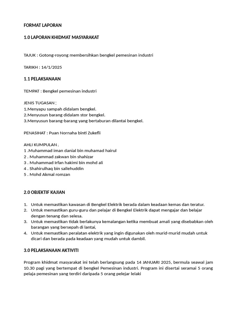 Contoh PB 3 Khidmat Masyarakat | PDF