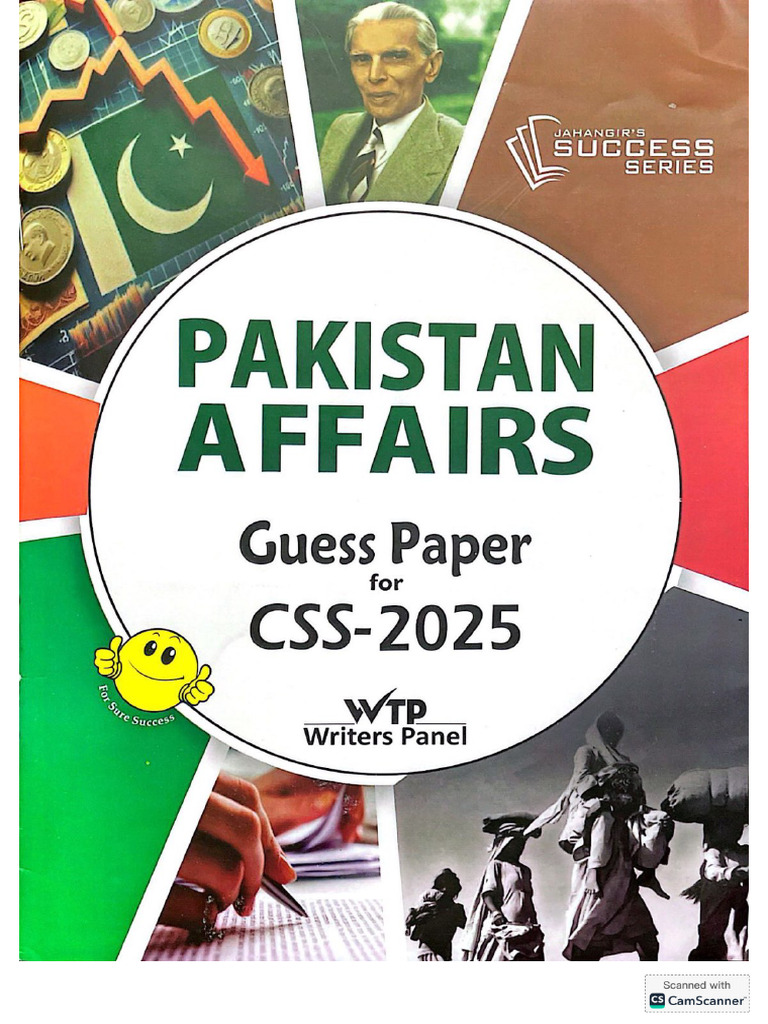 Pak Affairs Guess Paper JWT 2025 | PDF
