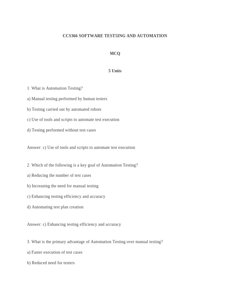 Ccs366 Software Testing And Automation Pdf Software Testing Test Driven Development 3548