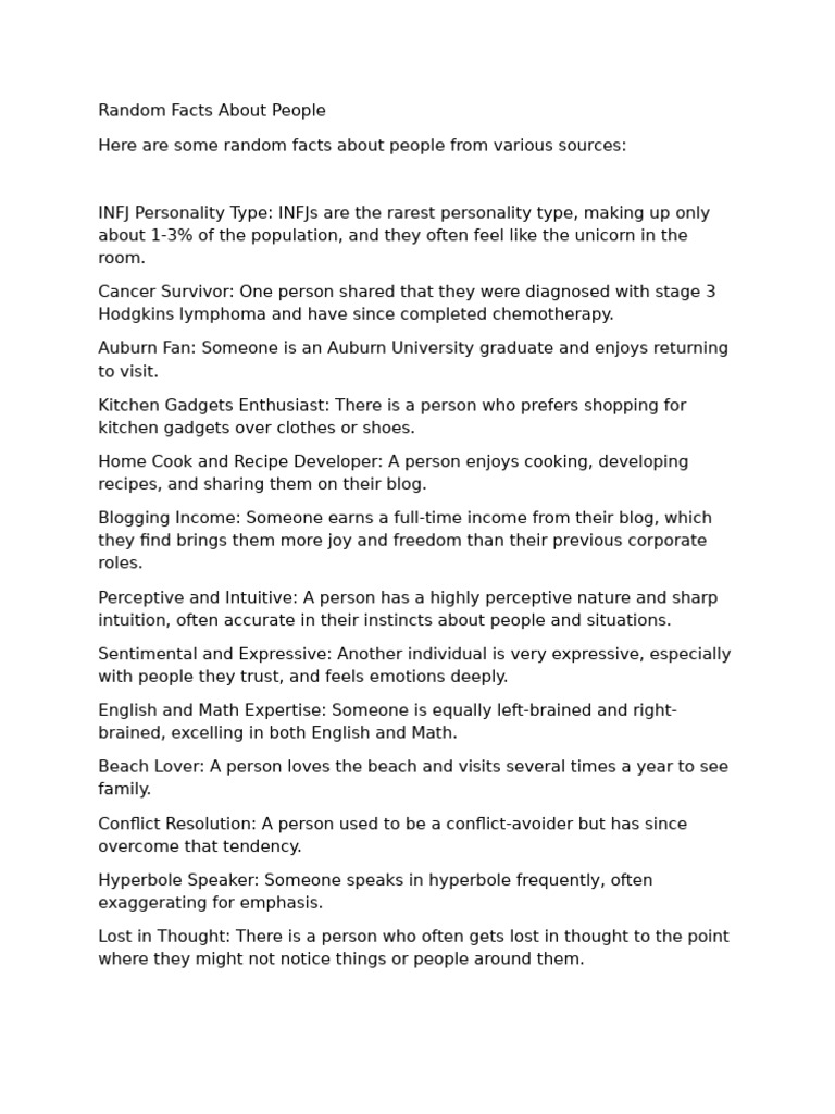 Random Facts 3 | PDF