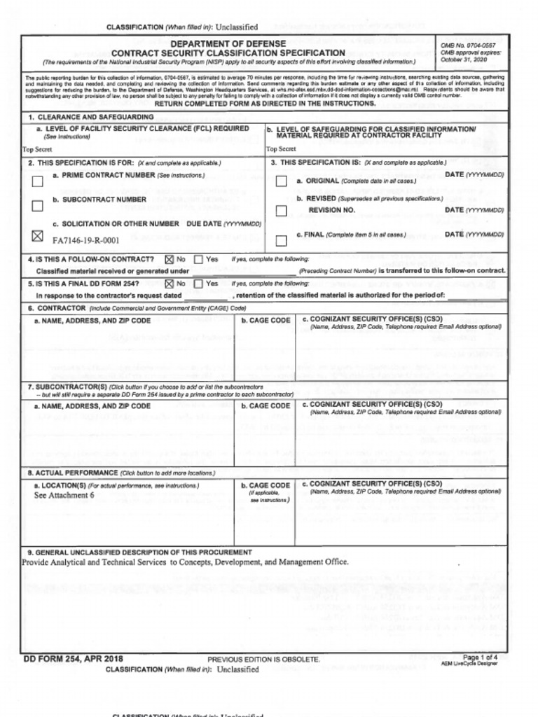 2ab - DD254 and Attachments | PDF