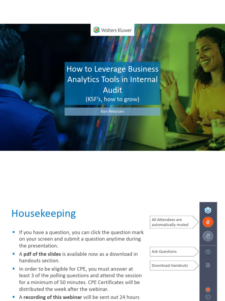 How to Leverage Business Analytics Tools in Internal Audit Handout ...
