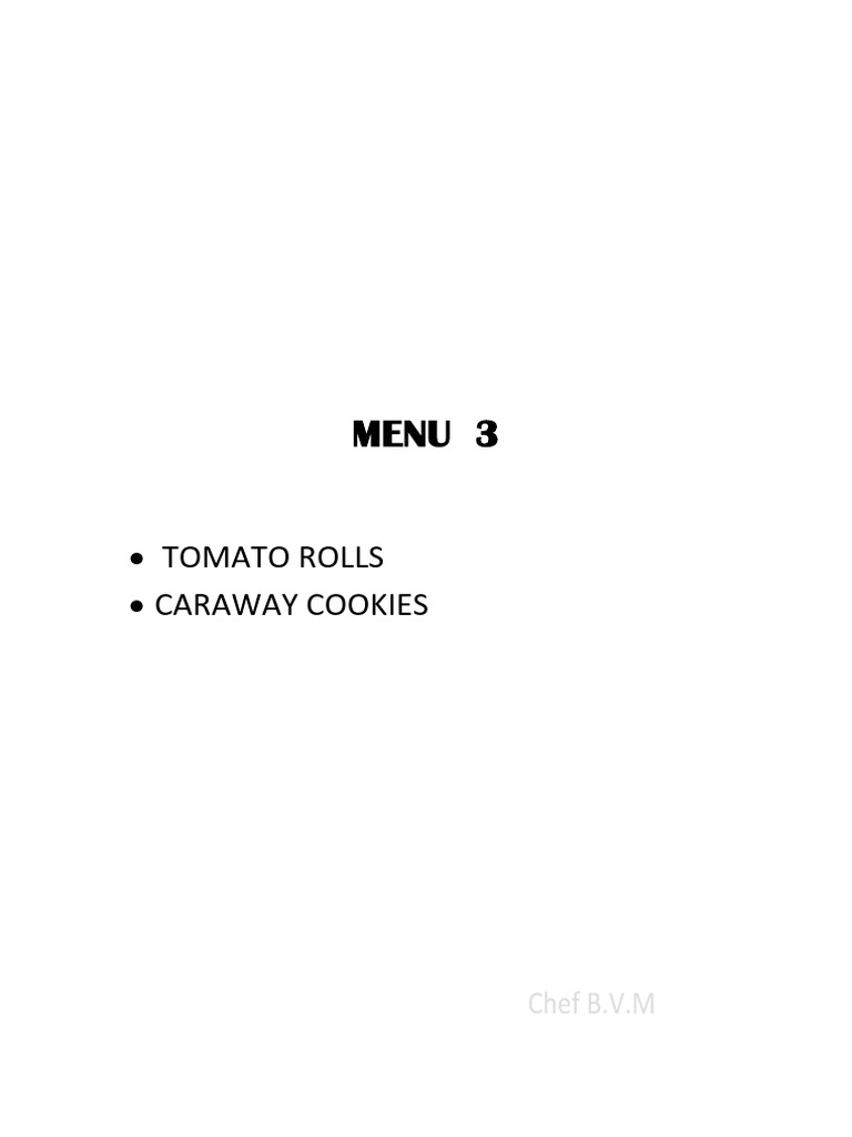 Menu 3 | PDF