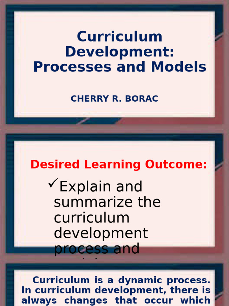 Curriculum Development Models Explained | PDF | Curriculum | Evaluation